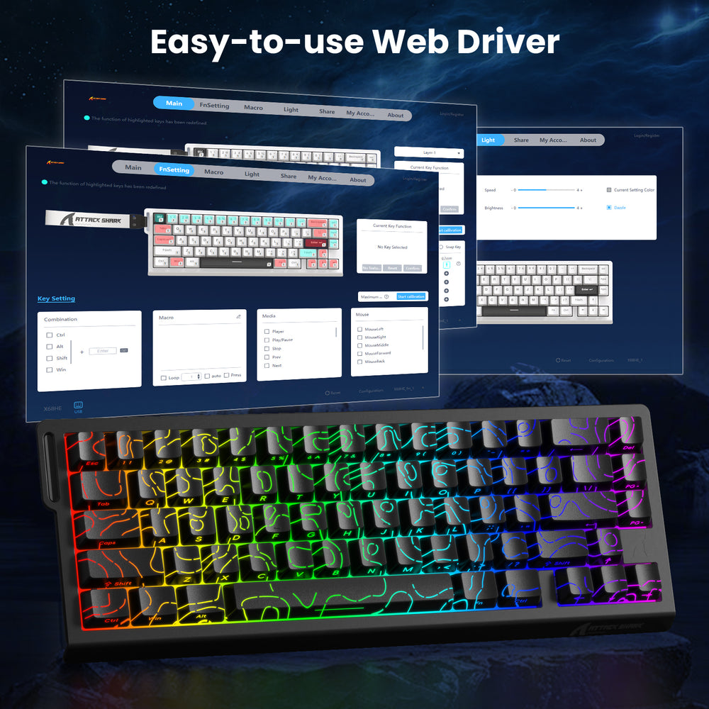 X68 HE Magnetic Keyboard with C01PRO Cable