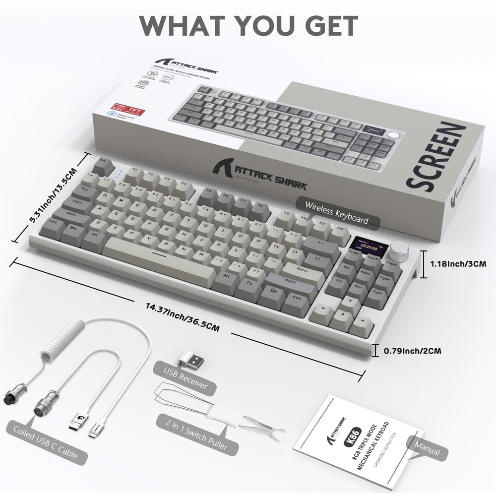 ATTACK SHARK K86PRO 75% Wireless Mechanical Keyboard | Hot-Swap | RGB