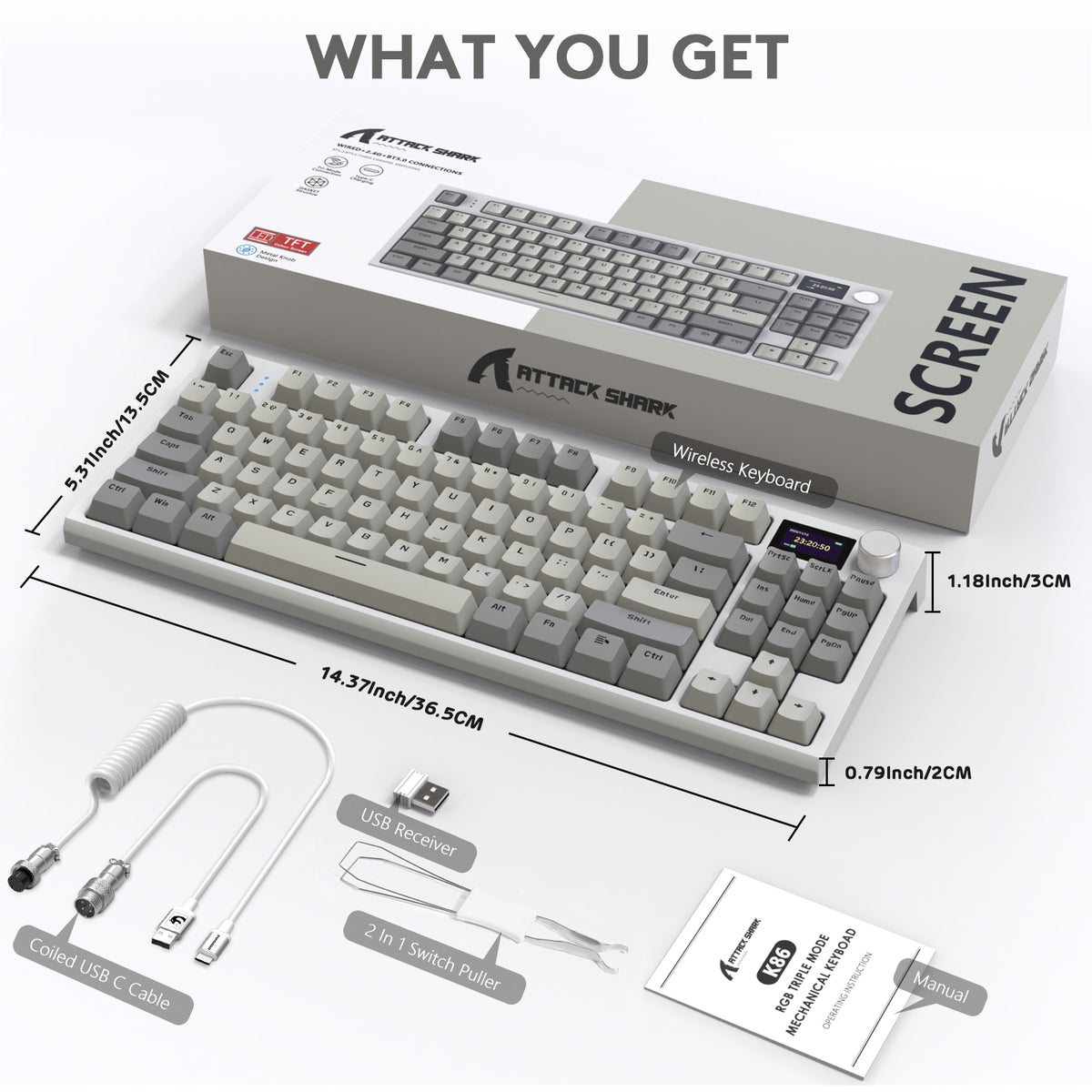 ATTACK SHARK K86PRO 75% Wireless Mechanical Keyboard | Hot-Swap | RGB
