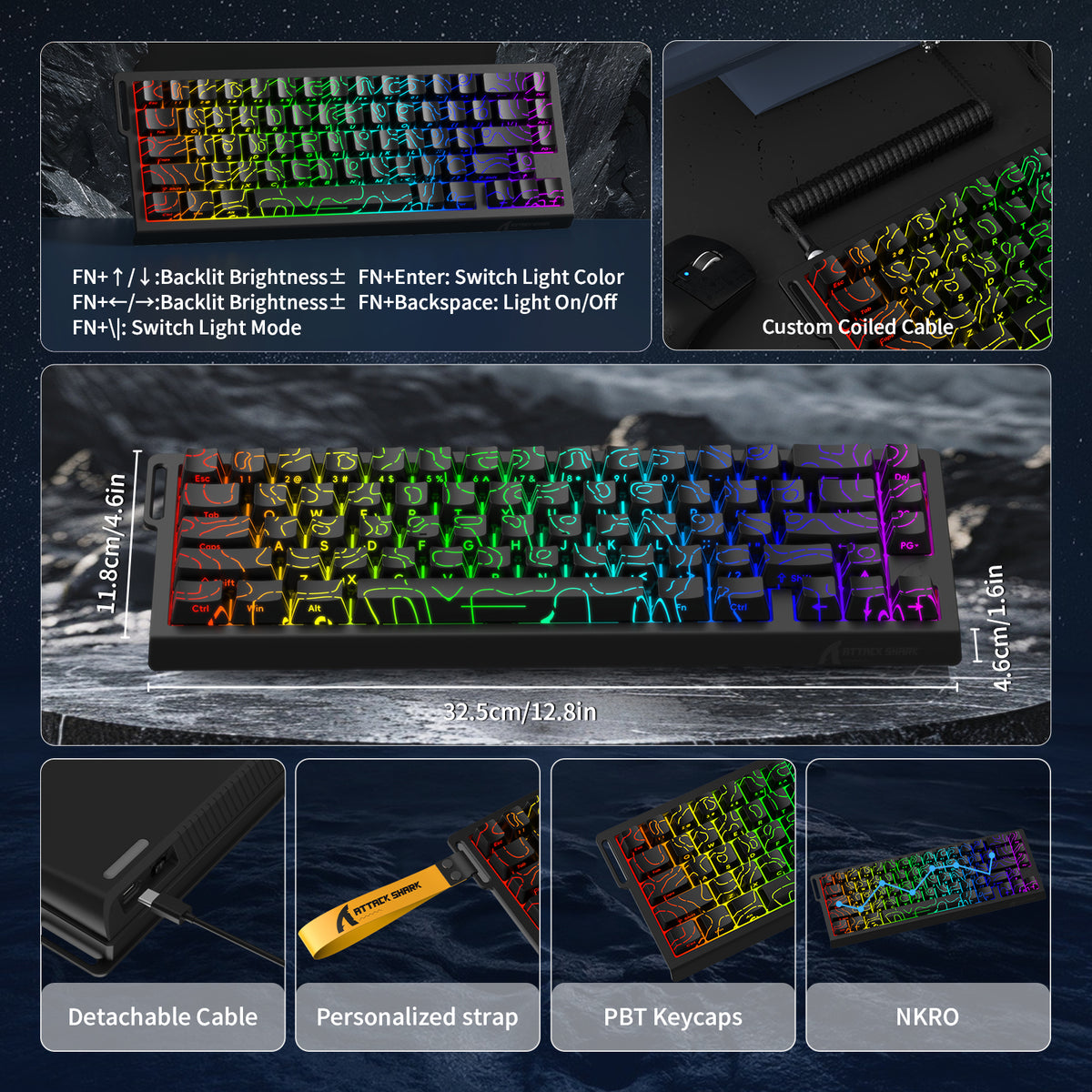 X68 HE Magnetic Keyboard with C01PRO Cable