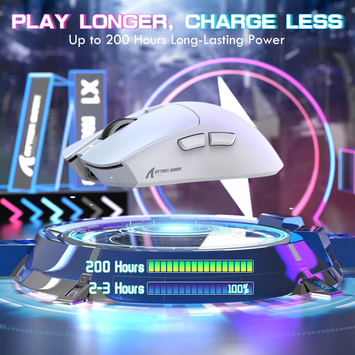 X1 Gaming Mouse: 40000 DPI & RGB Charging Dock | ATTACK SHARK