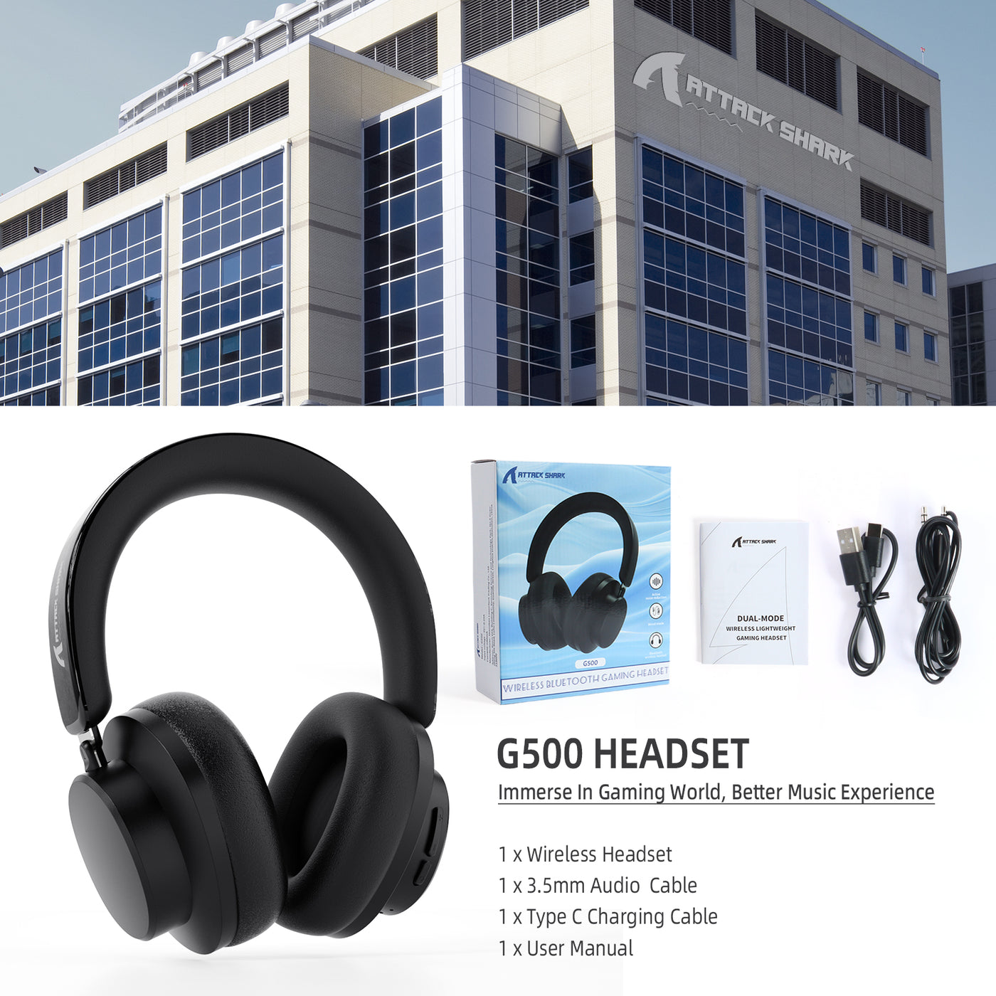 G500 Ultra-Light Dual-Mode Gaming Headset