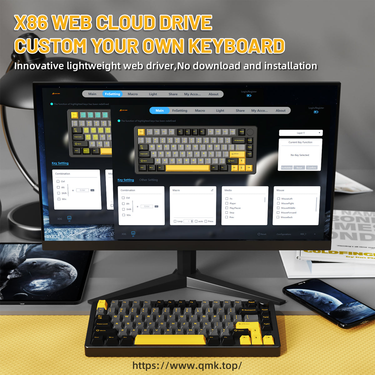 Premium CNC Aluminum Keyboard with RGB | X86 ATTACK SHARK