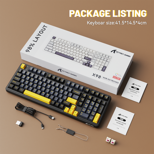X98 Full-Size Keyboard: Hot-Swap & Gasket Mount | ATTACK SHARK