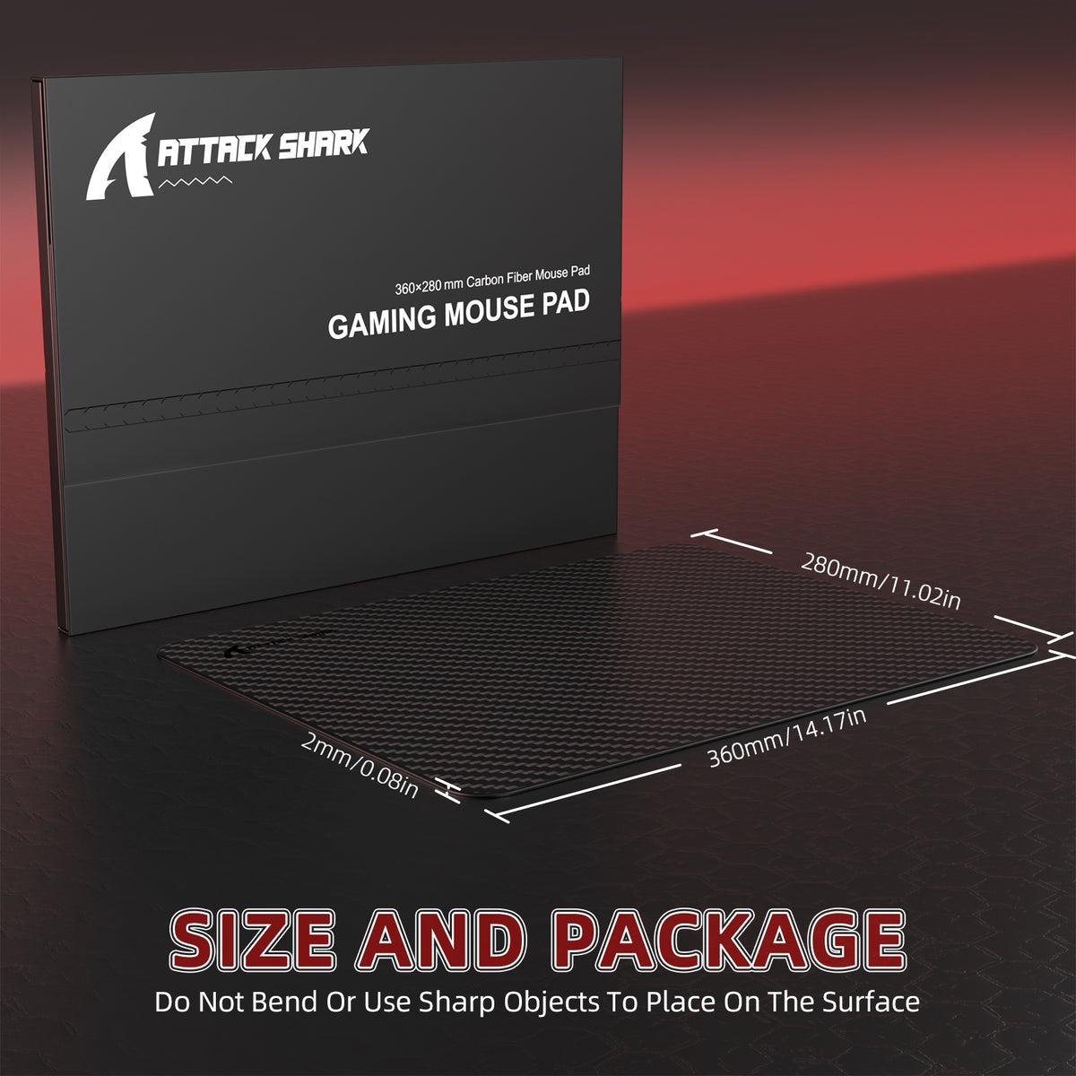 Genuine Carbon Fiber eSport Gaming Mousepad | ATTACK SHARK